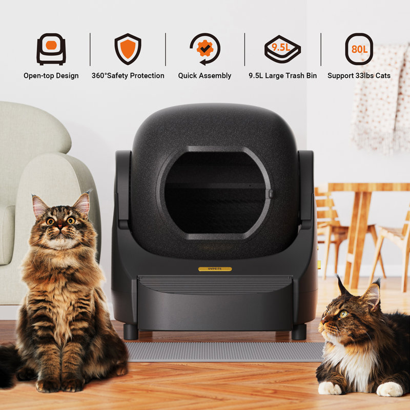 DVPETS Self-cleaning Cat Litter Box, Dvpets Extra Large Automatic Cat ...