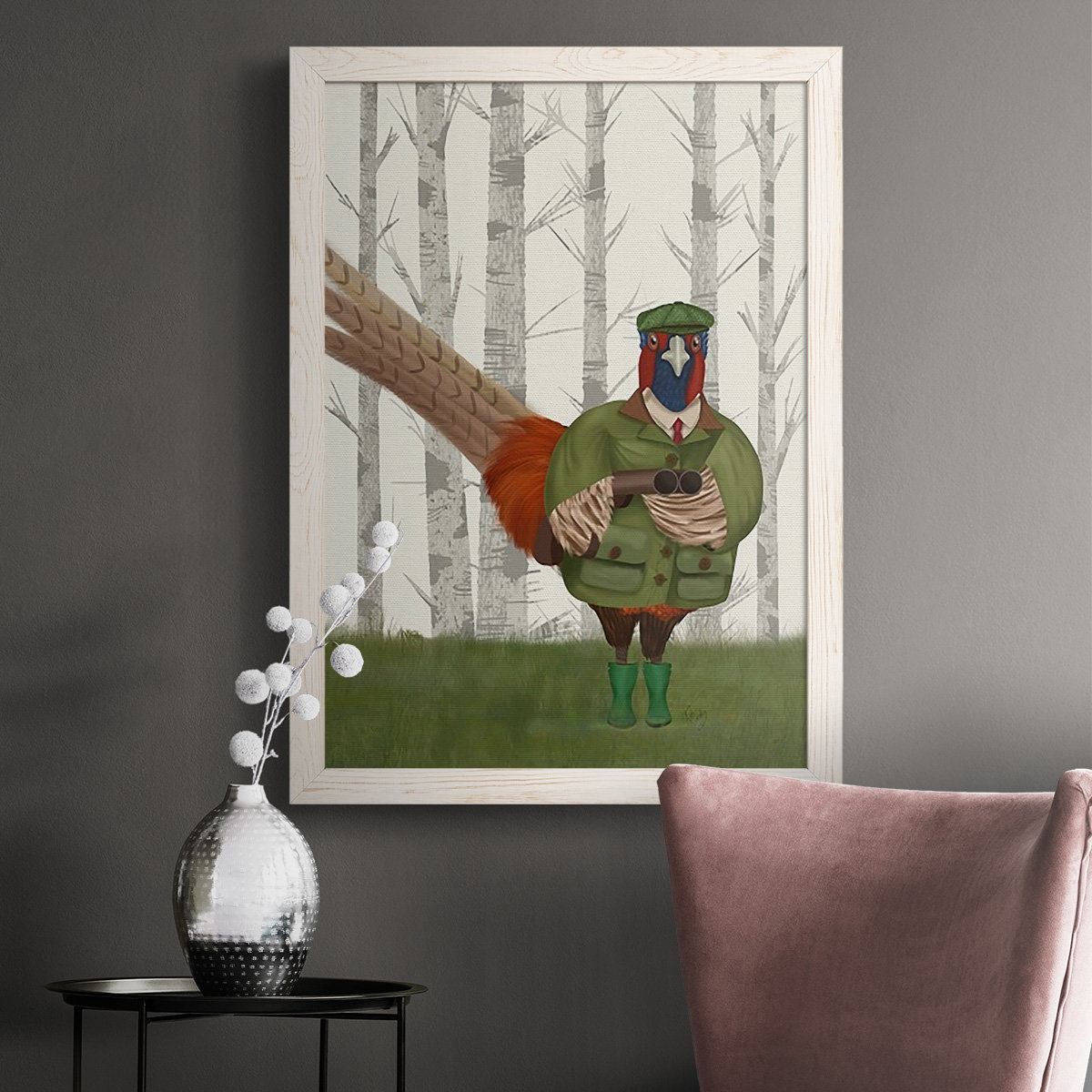 Trinx Cye Pheasant Shooting Party 7 Framed On Canvas Print | Wayfair