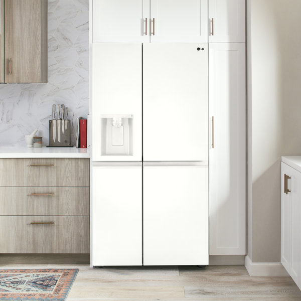 LG 27 Cu. Ft. Side-By-Side Refrigerator With Smooth Touch Ice Dispenser ...