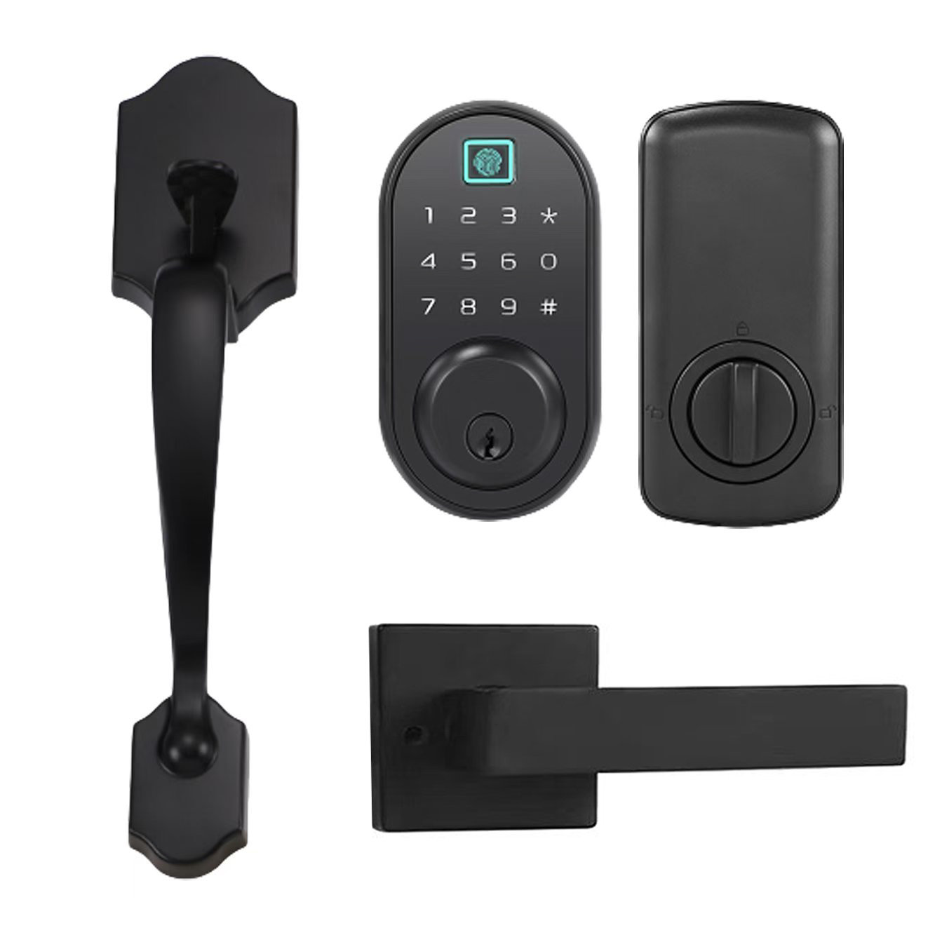HMI Smart Locks with Fingerprint (WIFI) For Front Door HandleSets | Wayfair