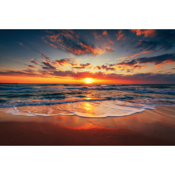 Beach-sunrise-wall-art | Wayfair