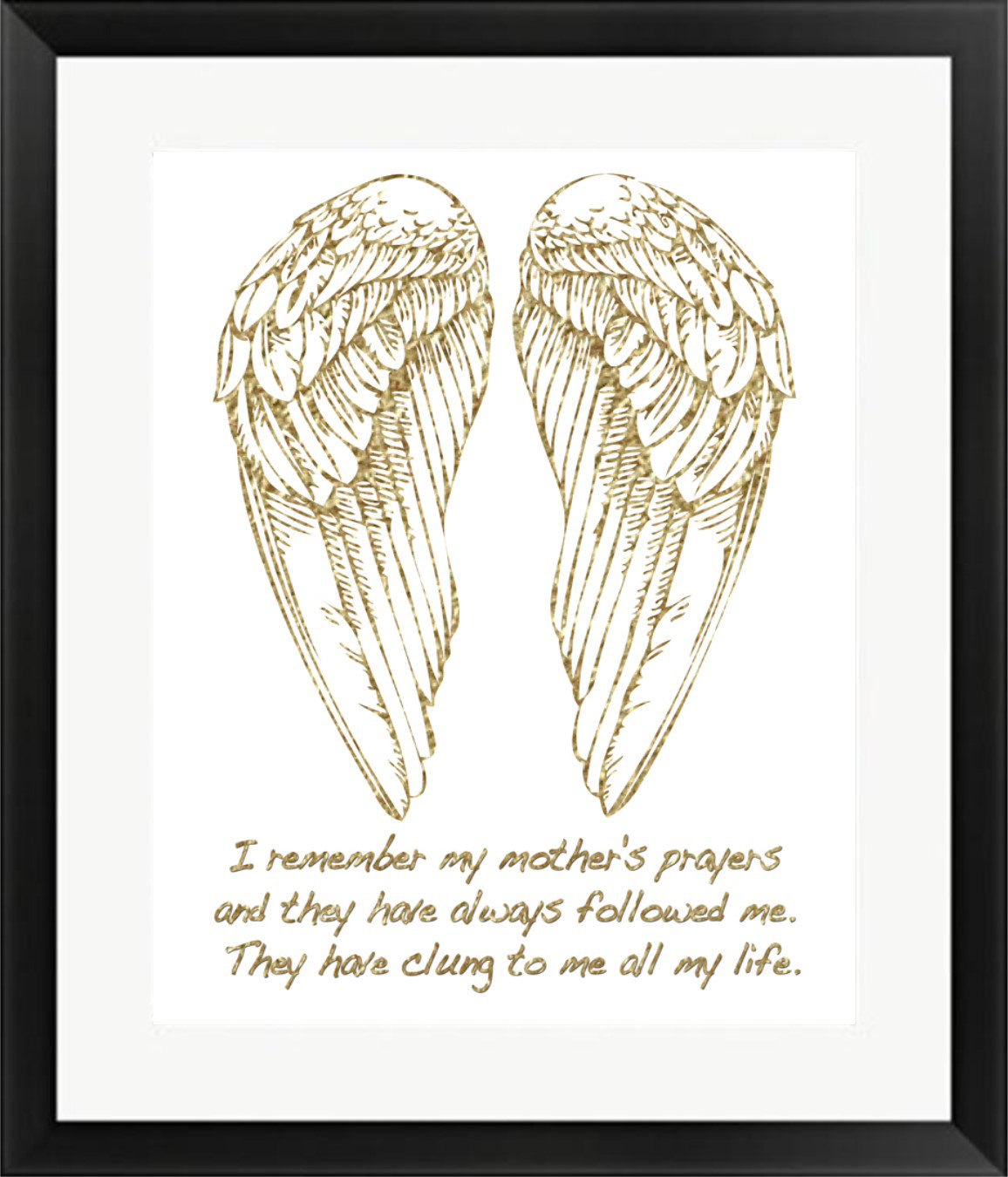 Buy Art For Less Typography Religious Angel Wings and Quote God Made ...