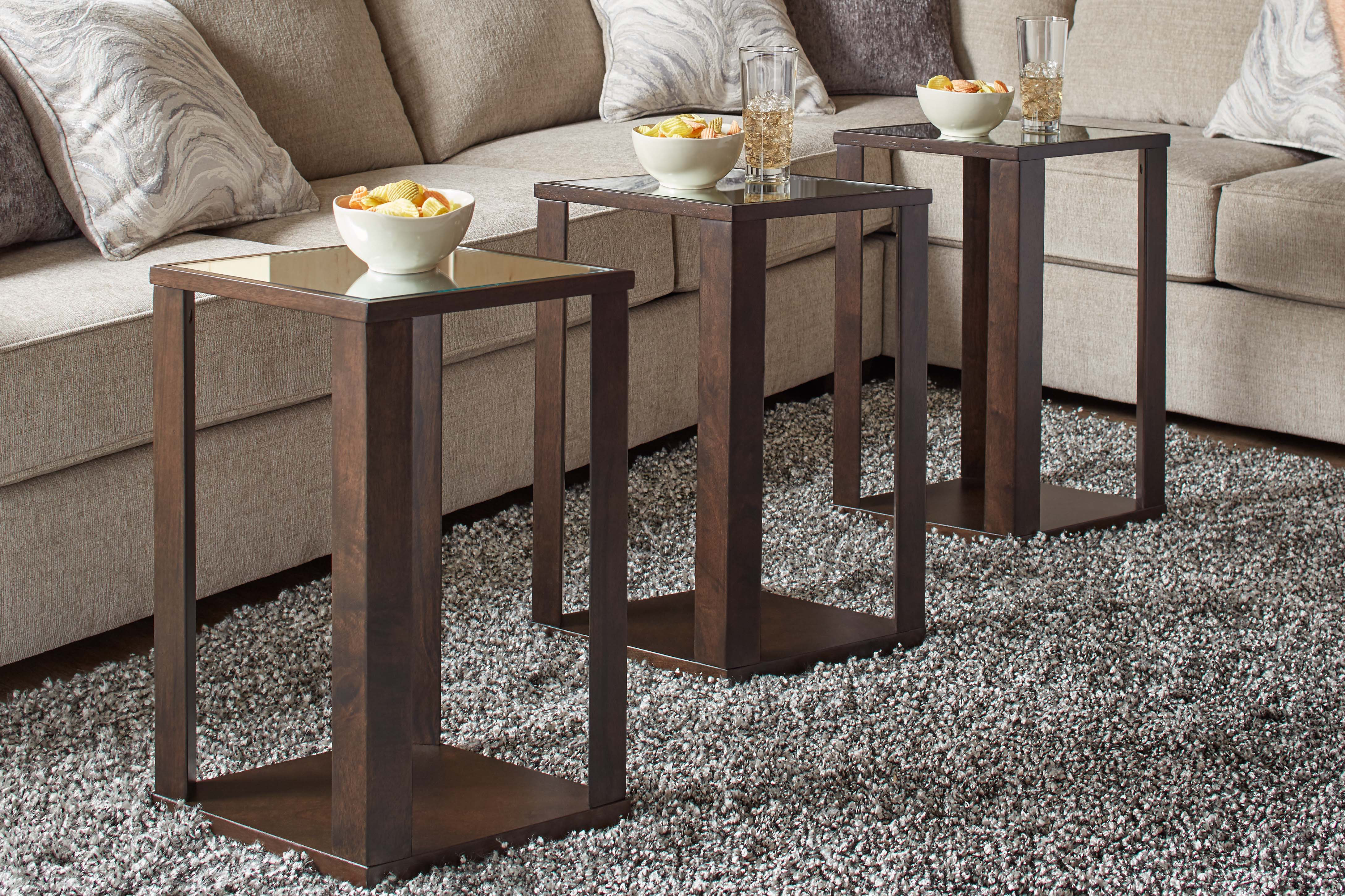 Loon Peak Siobhan Floor Shelf Nesting Tables - Wayfair Canada