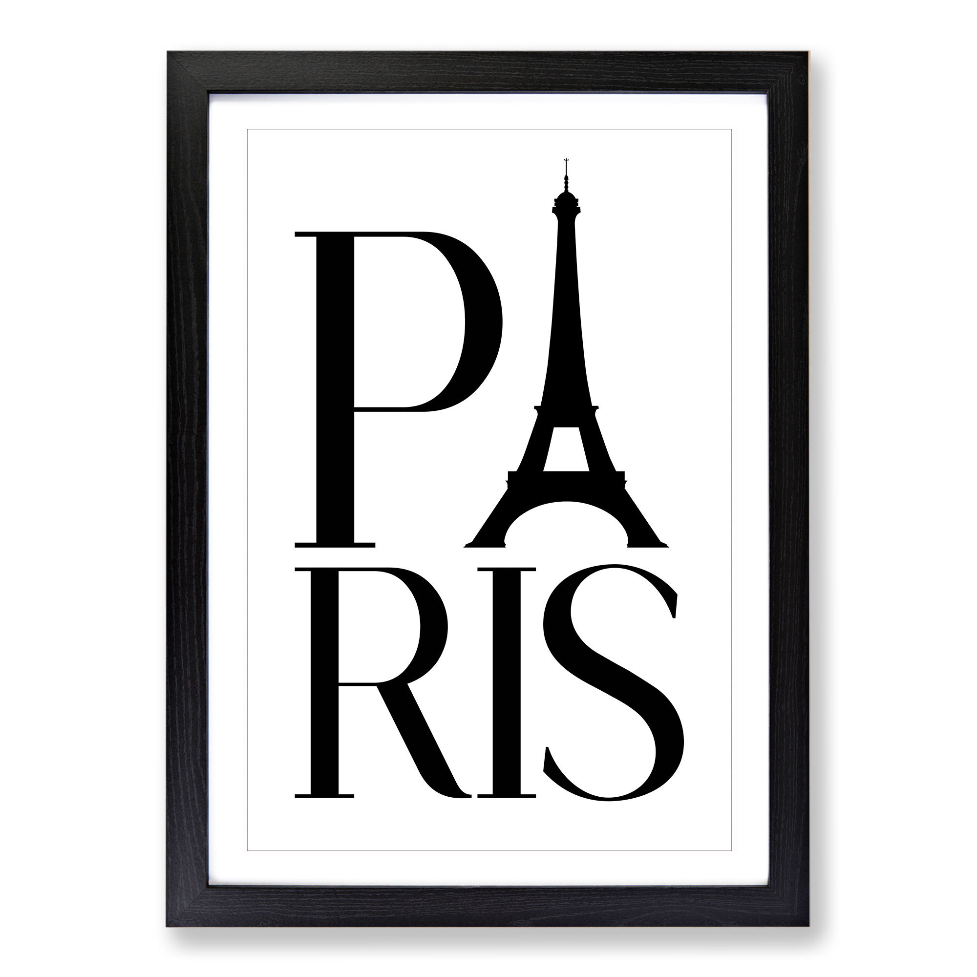 East Urban Home Paris - Picture Frame Typography | Wayfair.co.uk