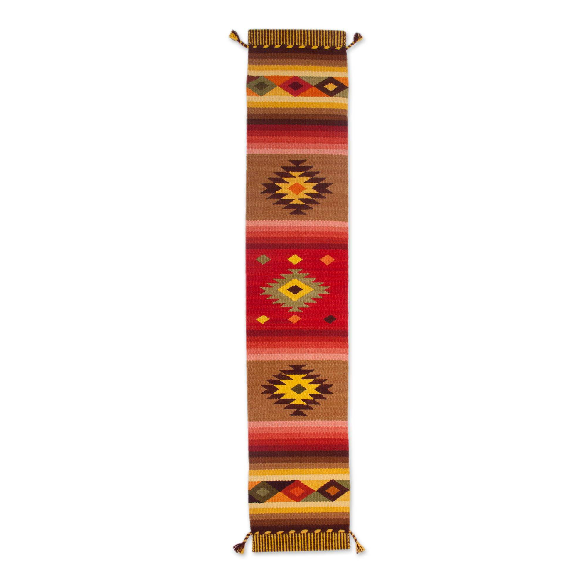 Novica Brilliant Sunset Wool Blend Table Runner | Perigold