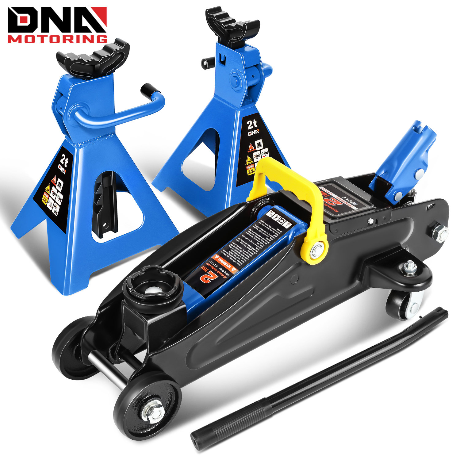 DNA Motoring Low Profile Hydraulic Trolley Service/Floor Jack Combo ...
