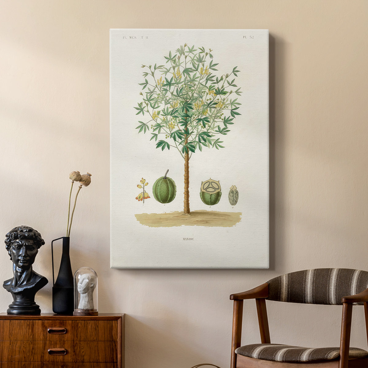 Astoria Grand Antique Tree with Fruit VIII -Custom Wrapped Gallery ...