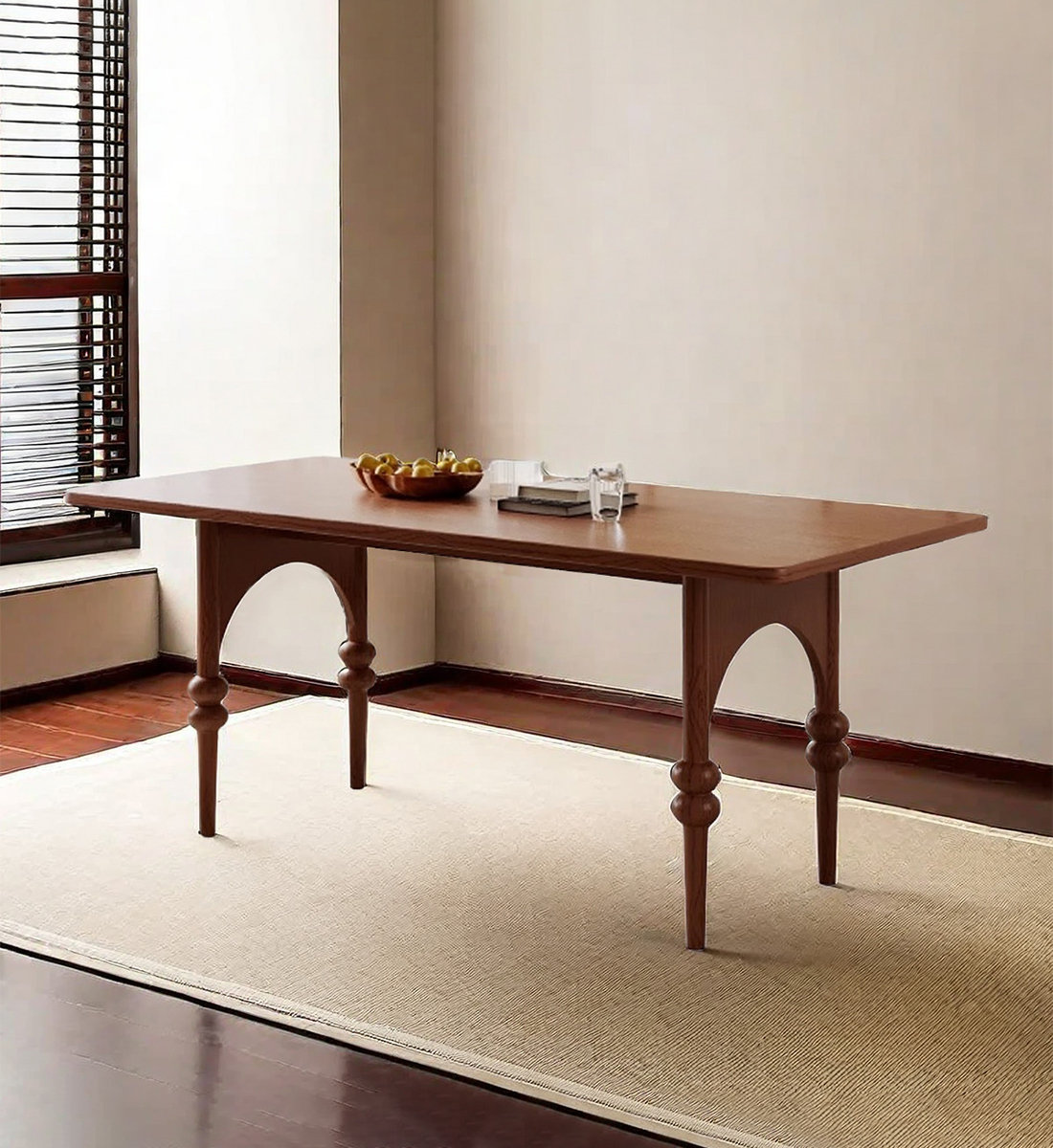 Stella Trek Rectangular French-style retro all-solid-wood dining table ...