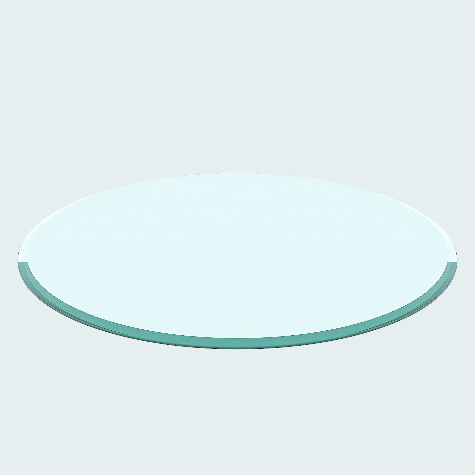 Latitude Run® Single-Piece Round Tempered Glass Table Top Clear Glass 2 ...