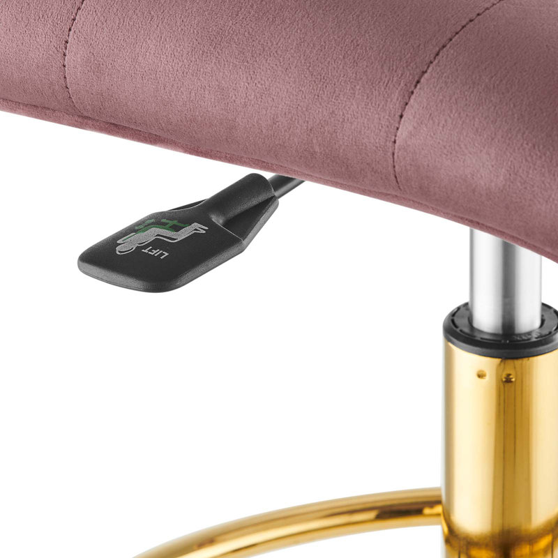 Modway Prim Armless Performance Velvet Drafting Chair & Reviews | Wayfair