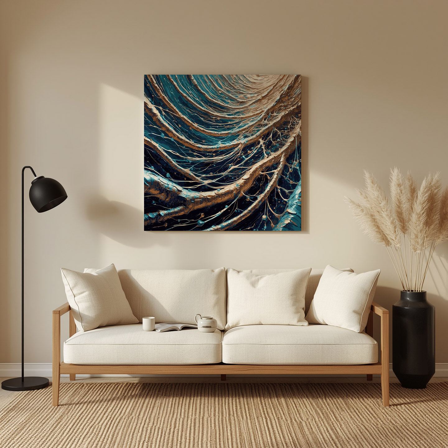 Orren Ellis SciFi Neural network connections Gray Metal Wall Art | Wayfair
