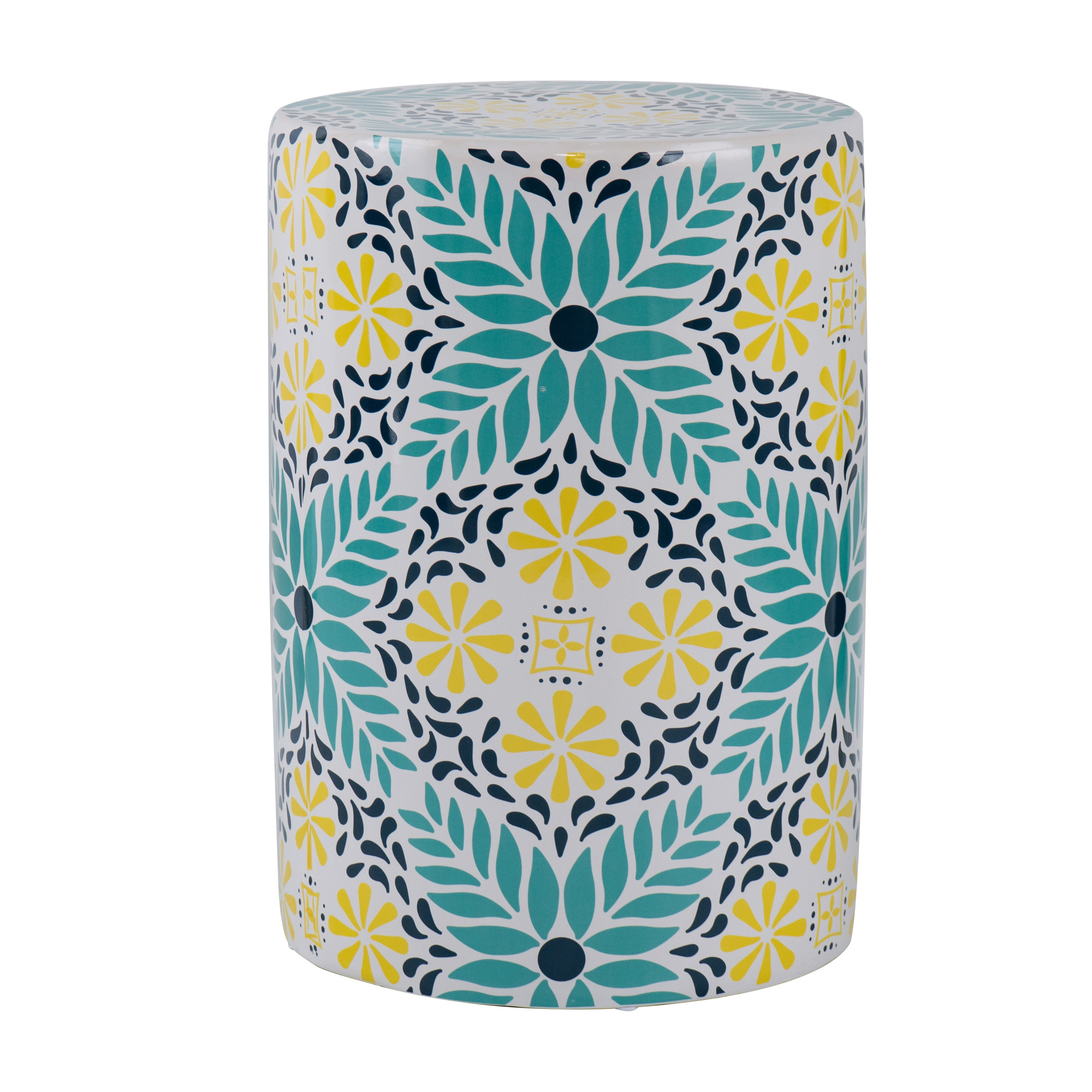 Bungalow Rose 18'' Tall Ceramic Garden Stool | Wayfair