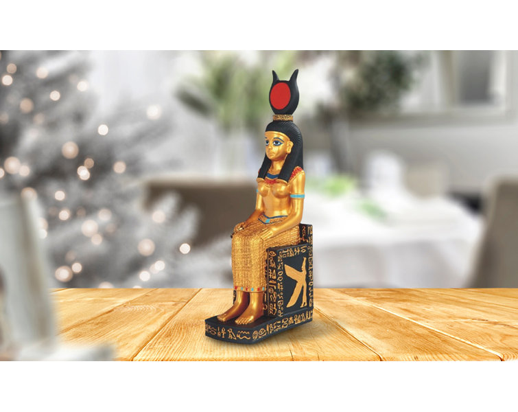 Millwood Pines Buren 11"H Egyptian Queen Cleopatra Black & Gold ...