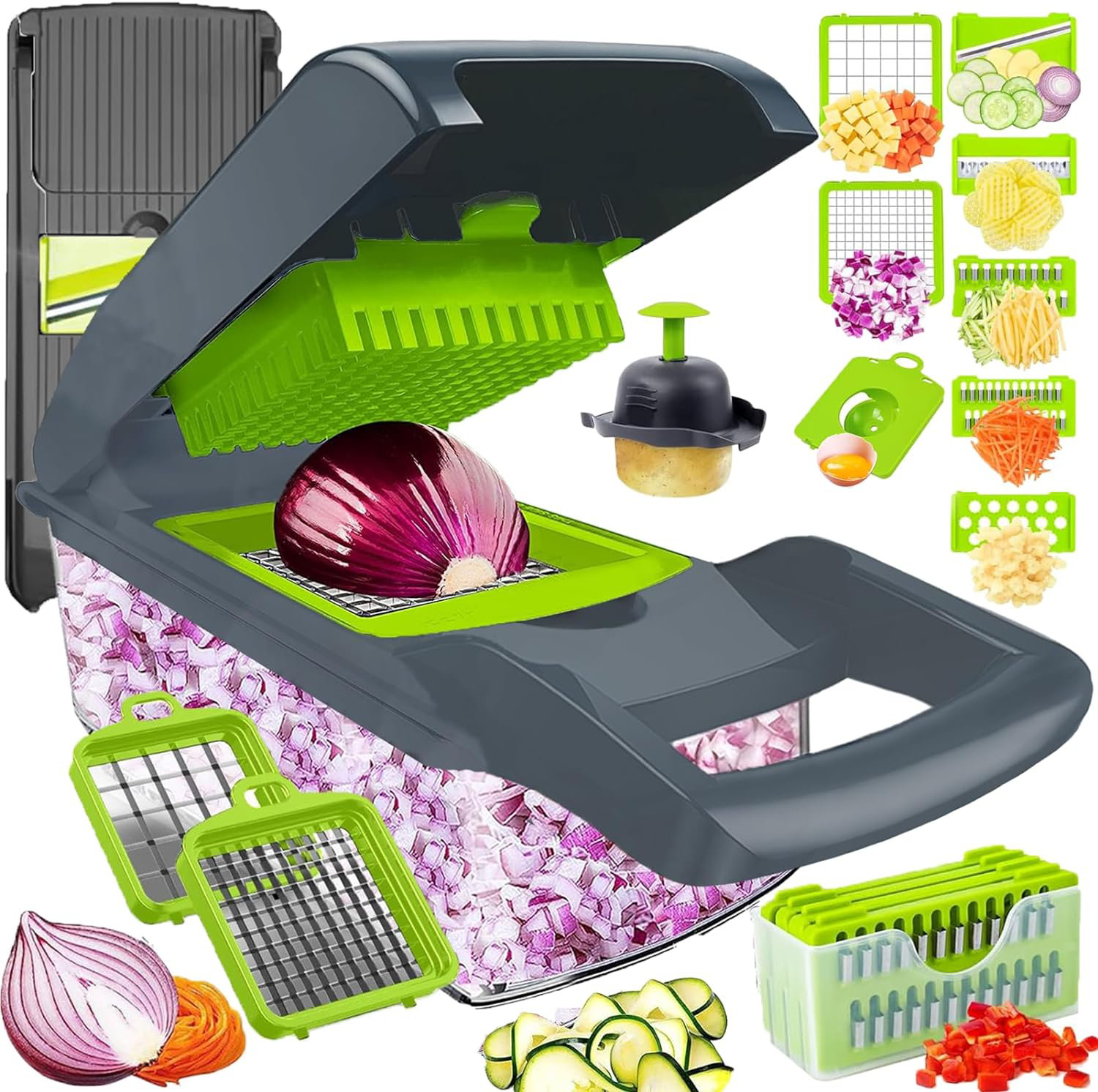 Toledo Bath & Kitchen Series 16-In-1 Vegetable Chopper W/Container ...