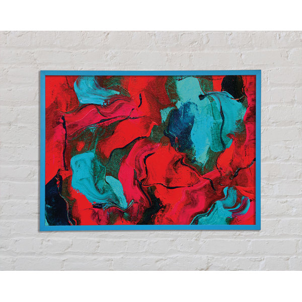 Ivy Bronx The Red and Blue Splodge - Single Picture Frame Art Prints ...