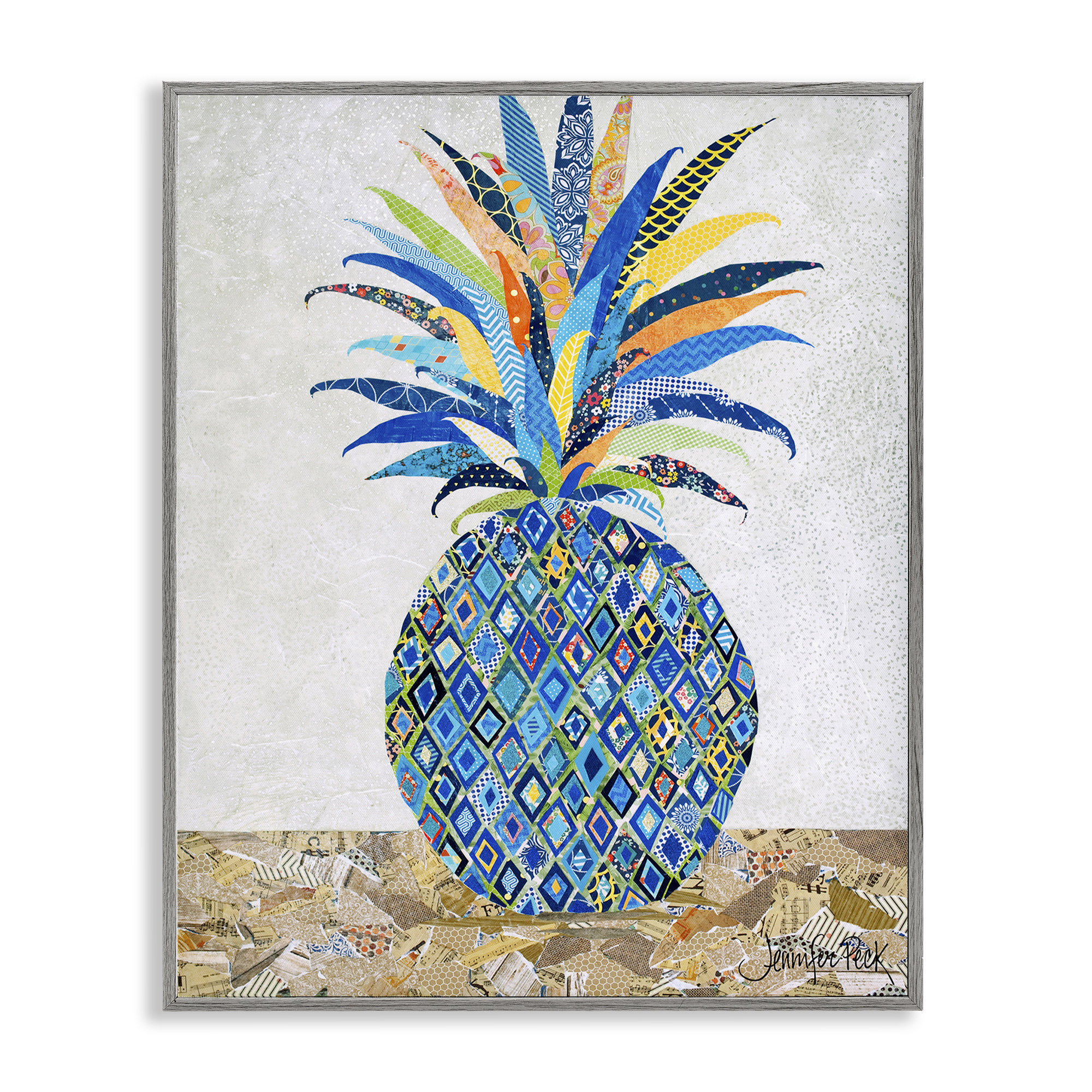Dakota Fields Mosaic Patterned Pineapple Art by Jennifer Peck | Wayfair