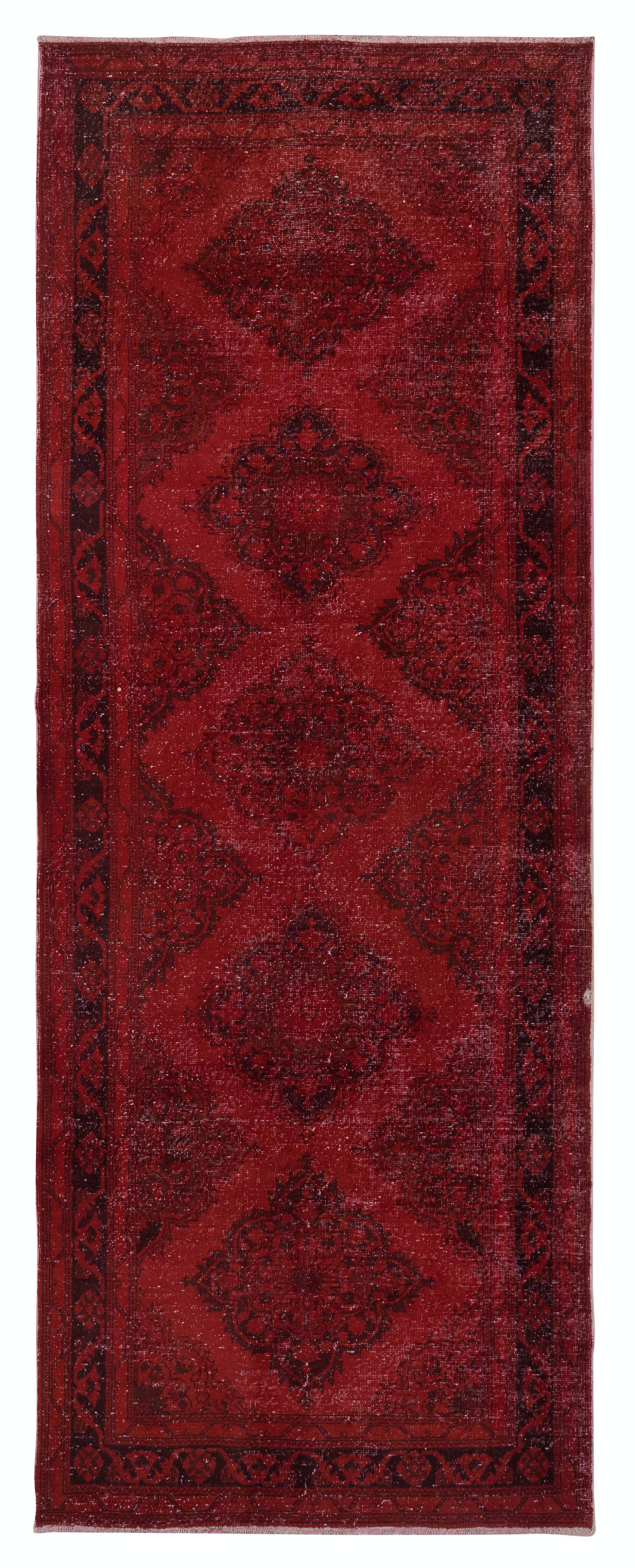 Bungalow Rose 4.6x12.7 Ft Dark Red Hallway Runner. Kitchen Rug ...