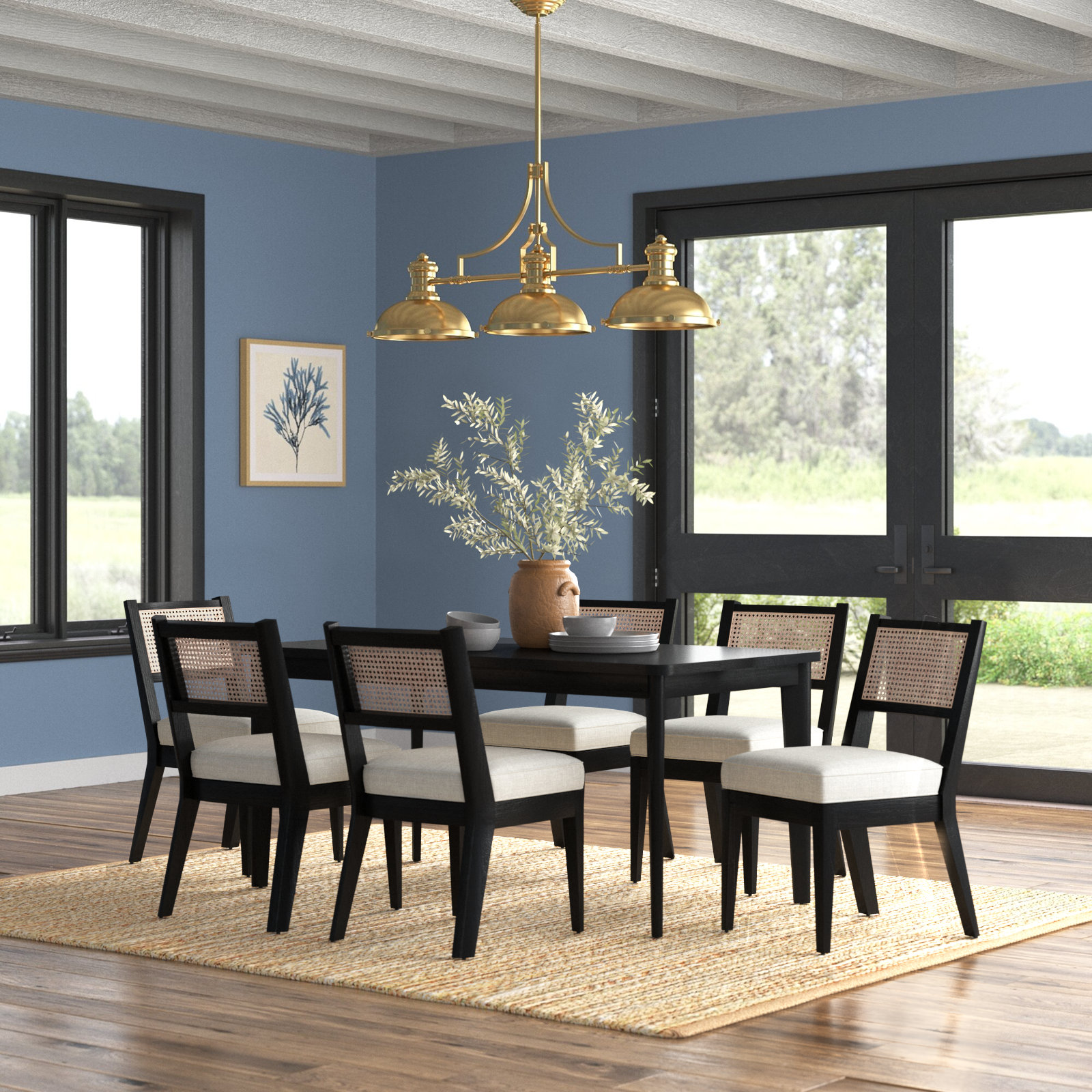 Beachcrest Home™ Landeros Rectangular 36'' L x 66'' W Dining Set & Reviews | Wayfair