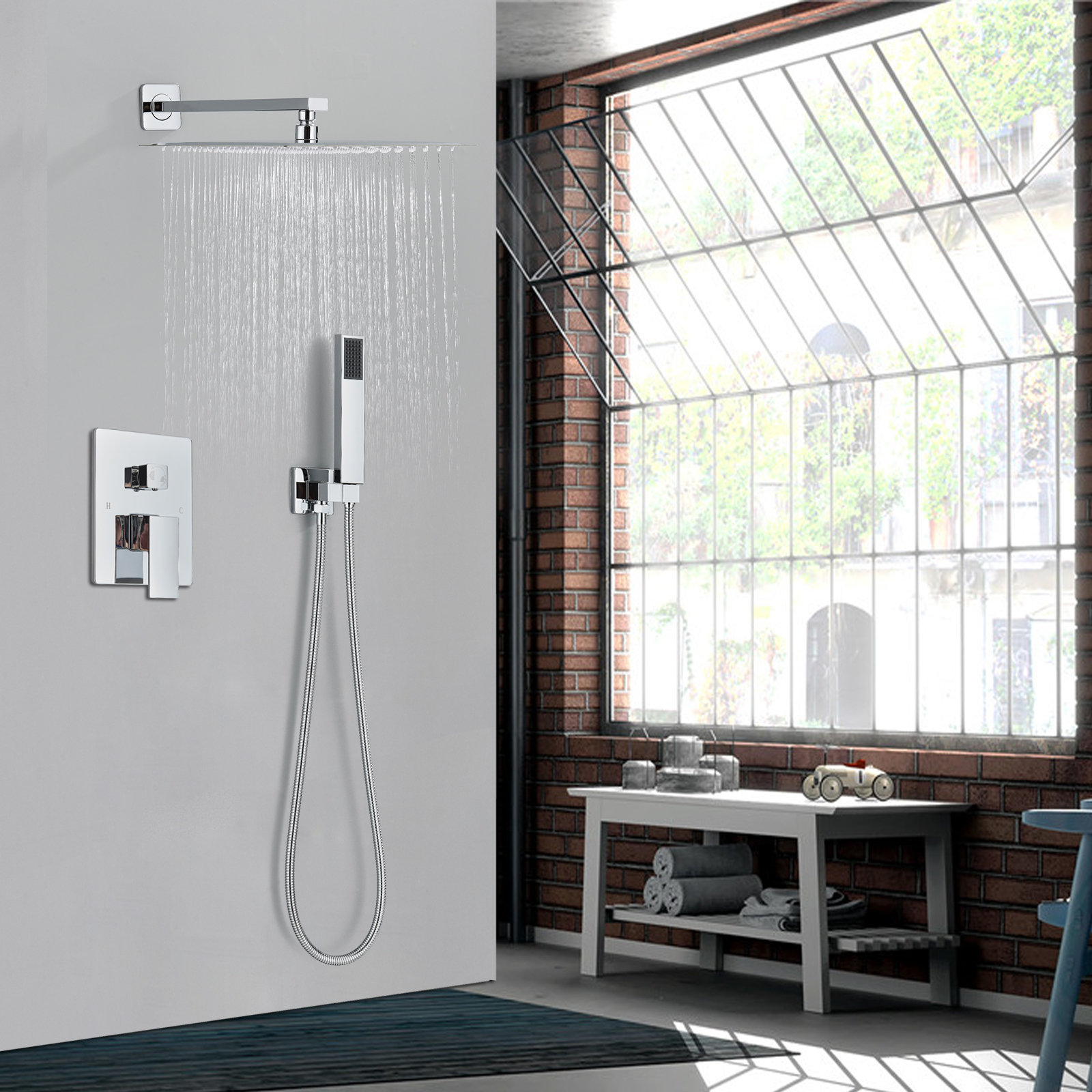 AlenArtWater Pressure-Balanced (Temperature And Volume) Shower Faucet ...