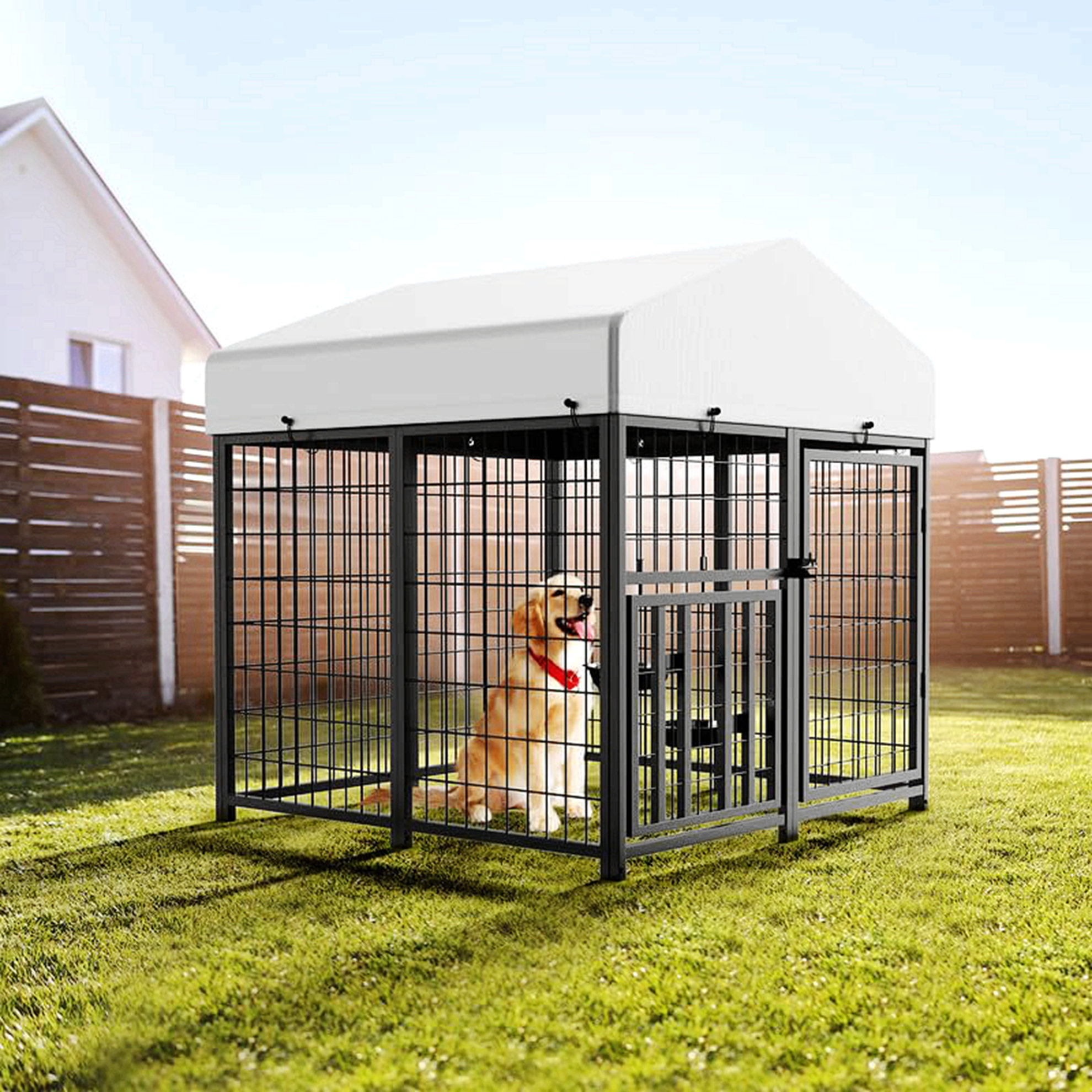 weixunguang Large Dog Kennel Outdoor Pet Pens Dogs Run Enclosure ...