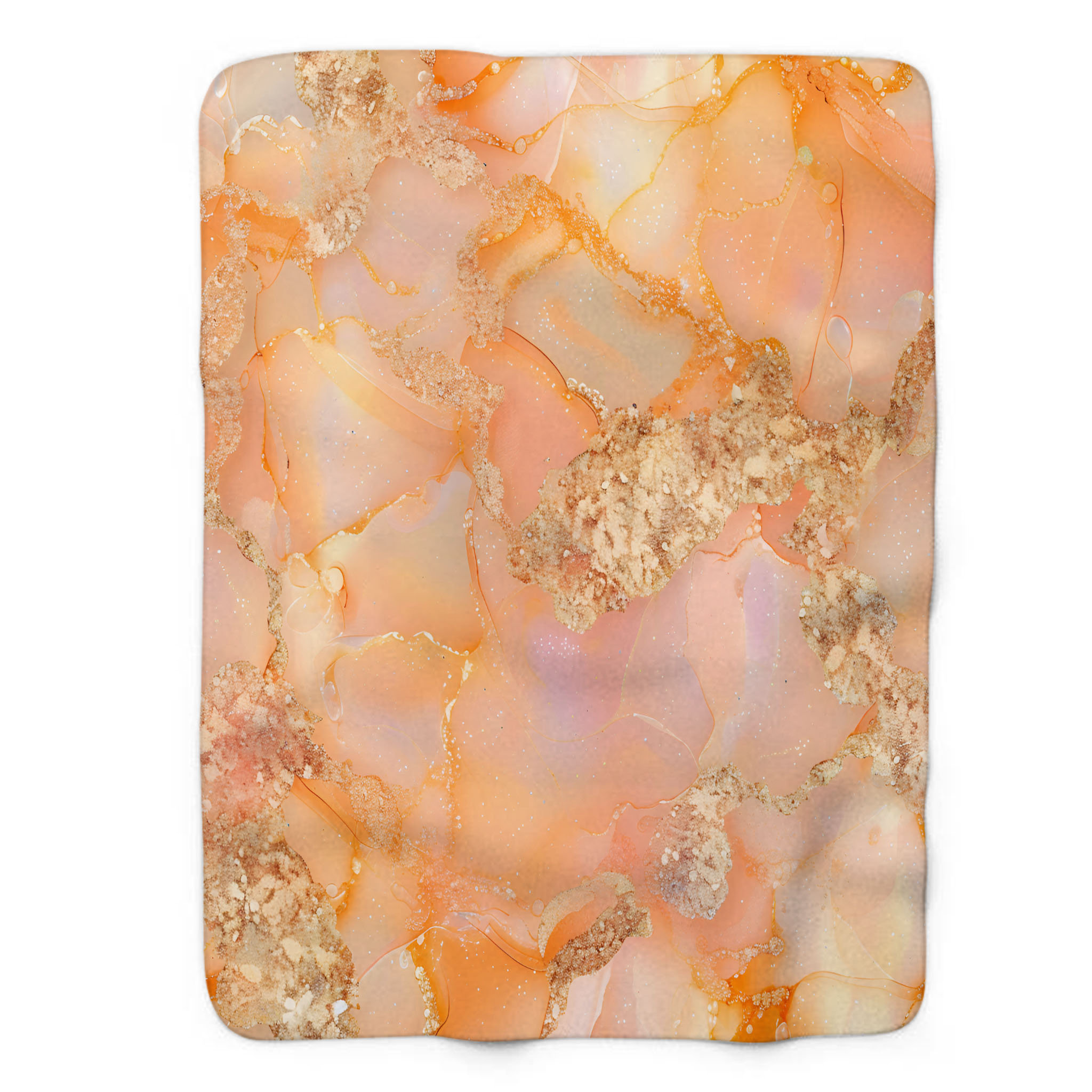 MentionedYou Glittering Peach Dreams - 1 Piece Premium Sherpa B Throw ...