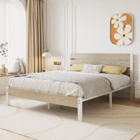 Queen Size White Platform Beds You'll Love | Wayfair