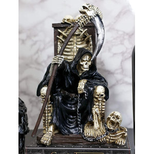 Trinx Ebros The Dark Lord Grim Reaper Seated On Skeletons And Skulls ...