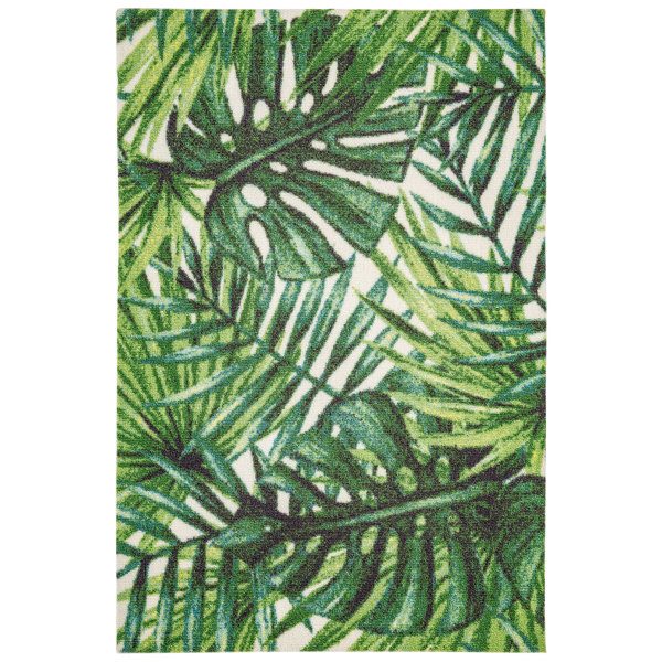 DECOMALL Sunshine Tropical Plants Outdoor Rugs Green & Reviews | Wayfair