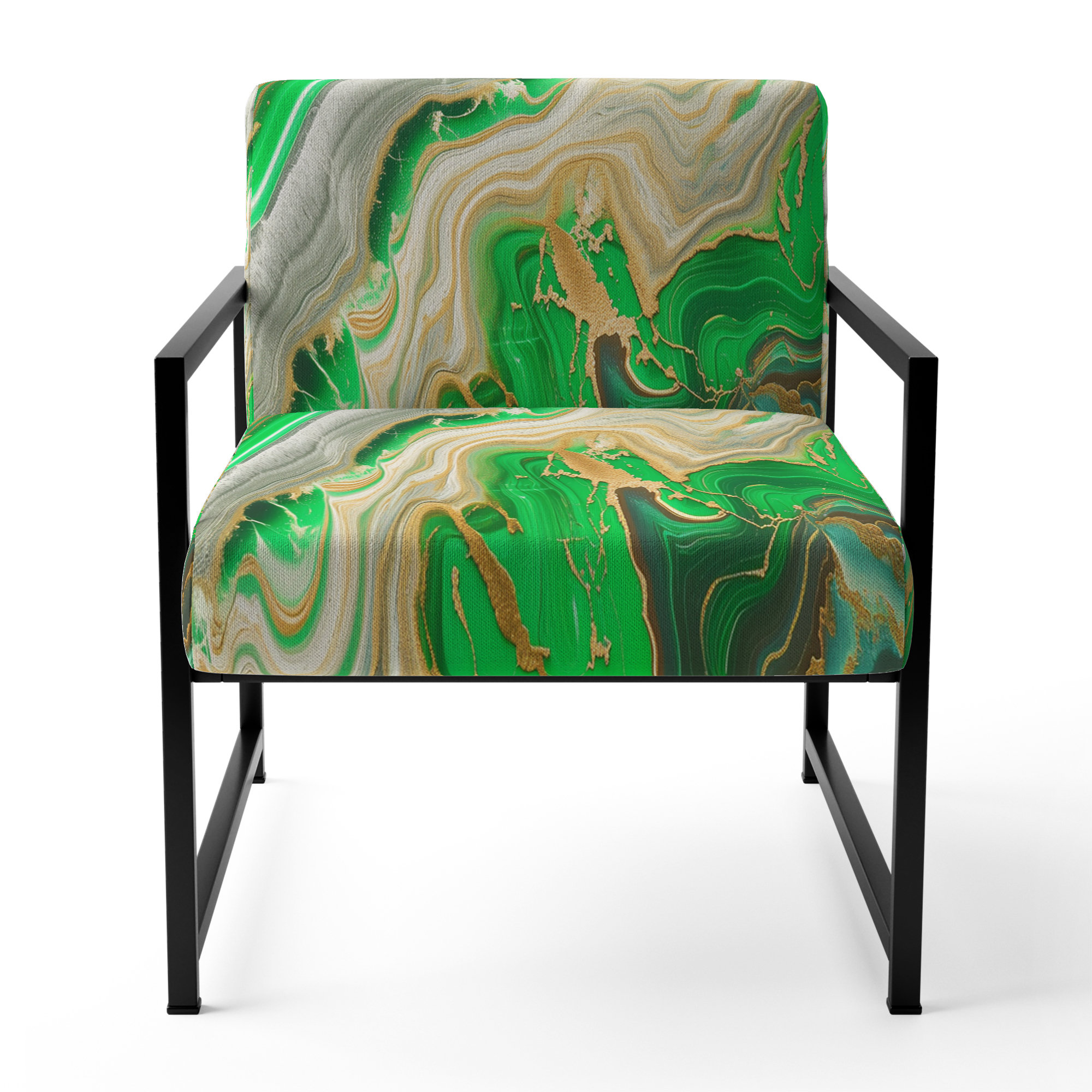 East Urban Home Franny Segment Layers Of Marbled Rock - Upholstered ...