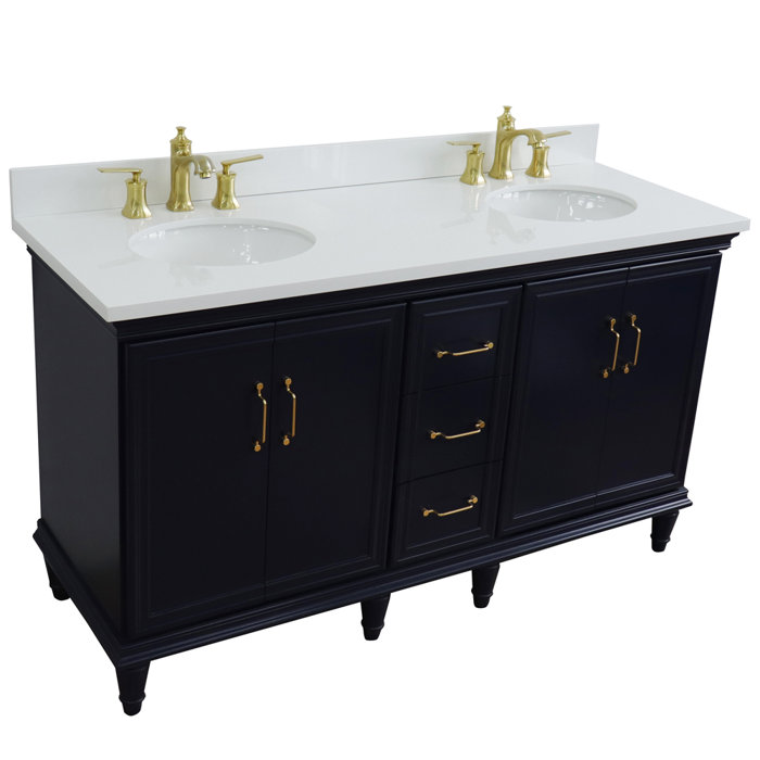 Breakwater Bay Seville 61'' Free Standing Double Bathroom Vanity with ...