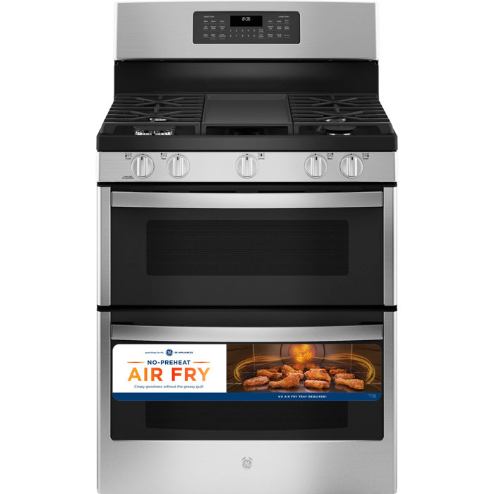 GE Appliances 30" 6.8 Cubic Feet Gas Freestanding Convection Range ...