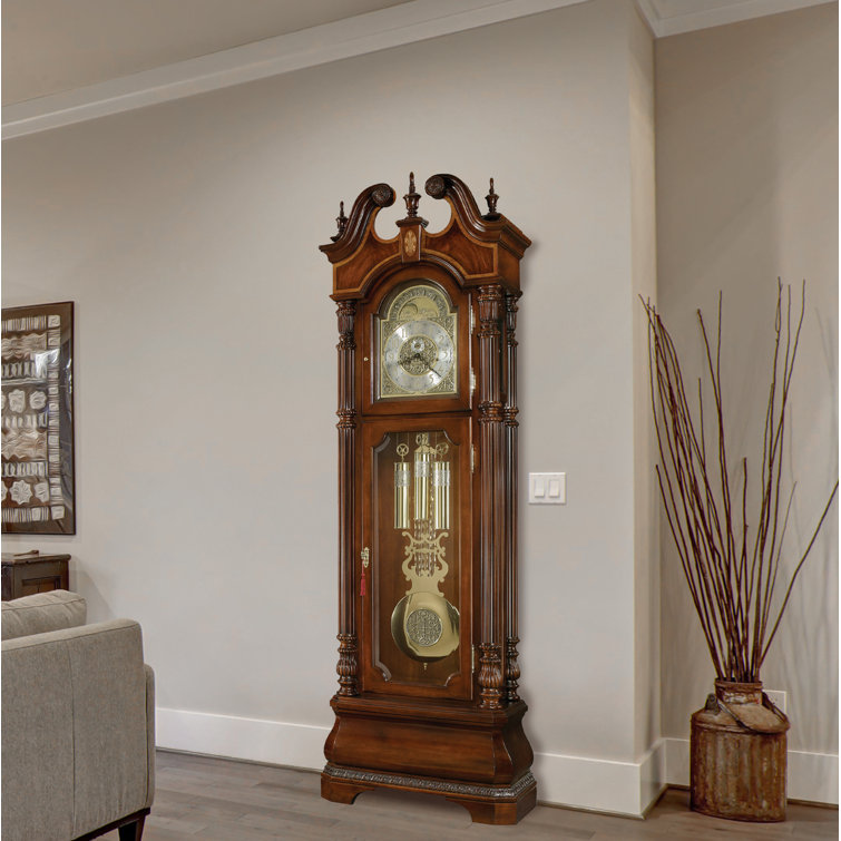 Blue Elephant 234.3cm Wood Grandfather Clock | Wayfair.co.uk