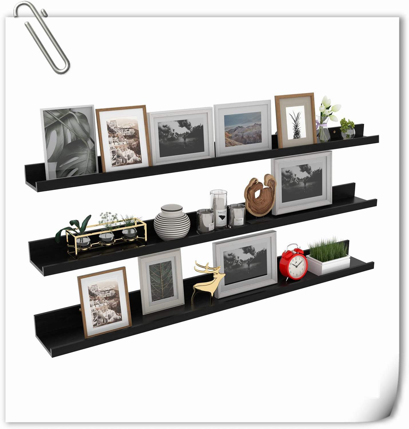 Latitude Run® Chakera 3 Piece Wood Floating Shelf | Wayfair