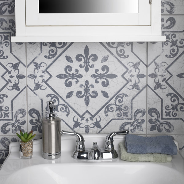 Merola Tile Atlantic 18" x 18" Ceramic Patterned Wall & Floor Tile ...