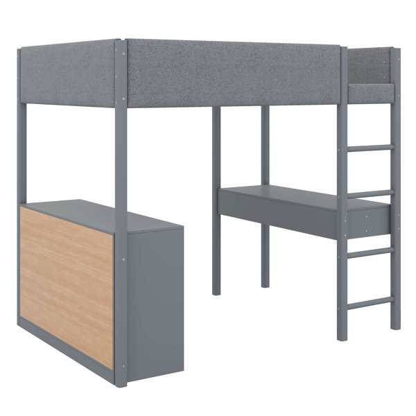 Harriet Bee Janace 4 Drawer Loft Bed with Bookcase by Harriet Bee | Wayfair