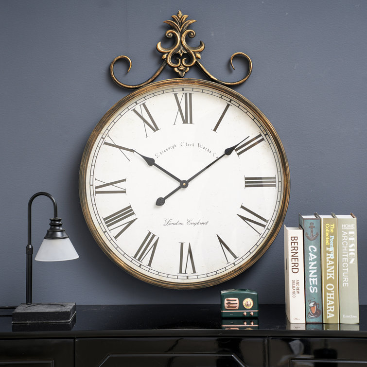 Mercer41 Alexandros Metal Antique-gold Wall Clock | Wayfair.co.uk
