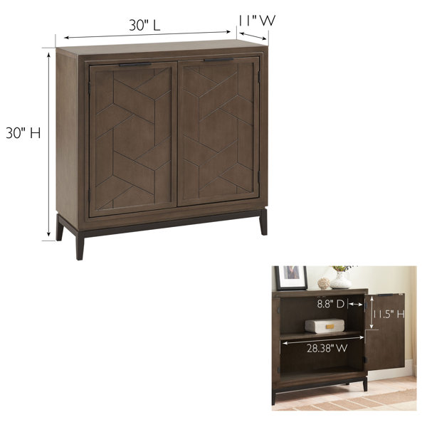 Latitude Run® Emmett Solid + Manufactured Wood Foyer Cabinet in Smoke ...