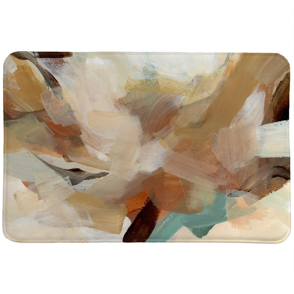Wrought Studio™ Iqrame Abstract Bath Rug | Wayfair