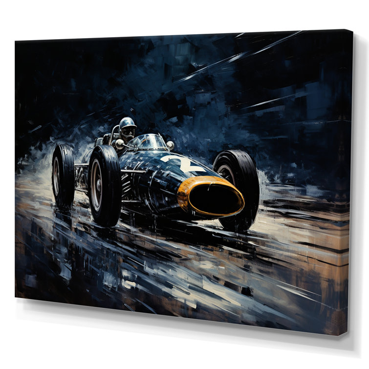 17 Stories Midnight Vintage Race Car 1950S On Race Track III - Race ...