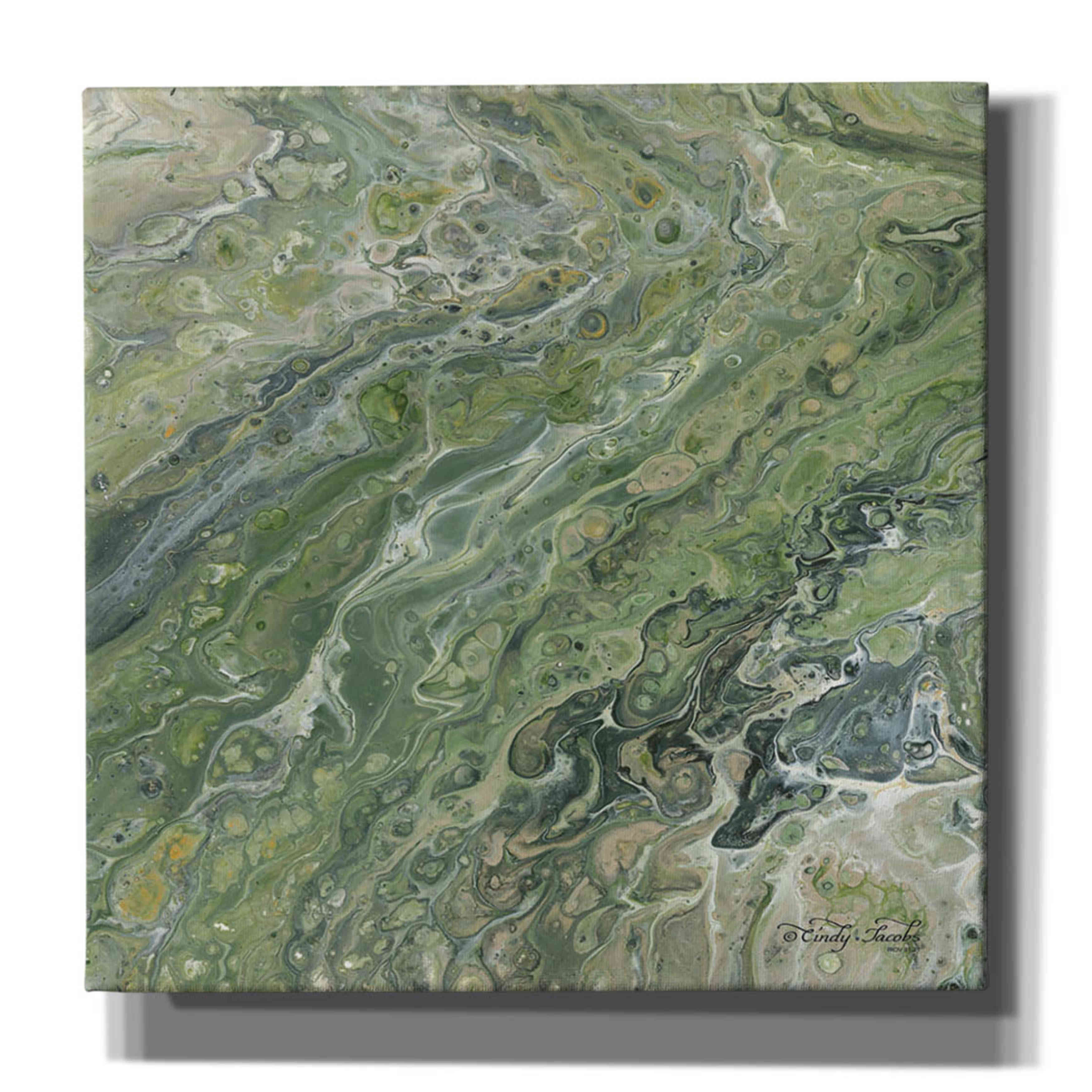 Orren Ellis Montera Abstract In Seafoam II On Canvas by Cindy Jacobs ...
