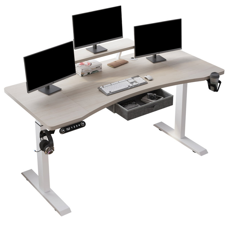 Modernchamp 63'' Dual Motor Height Adjustable Standing Desk With ...