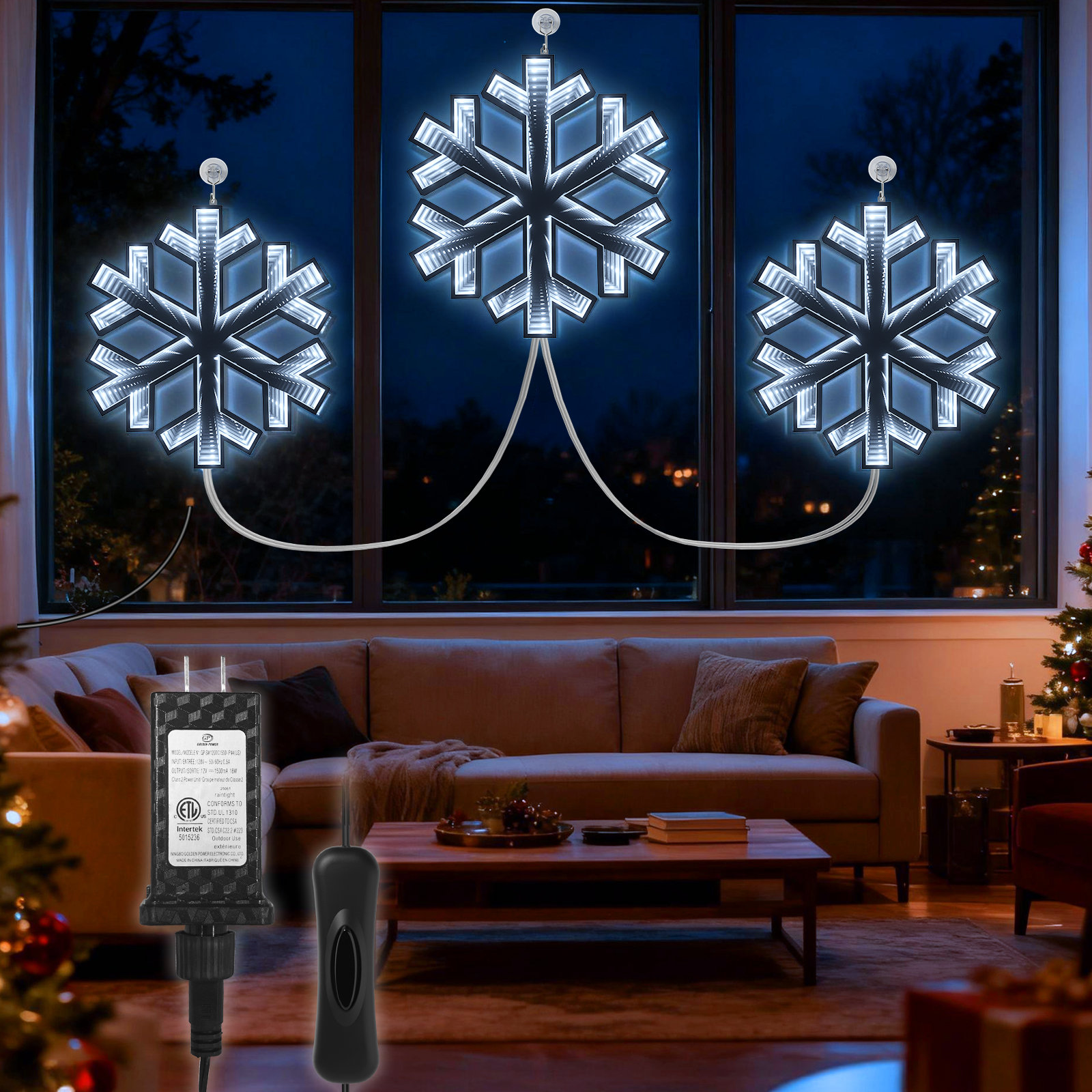 snowflake wall light
