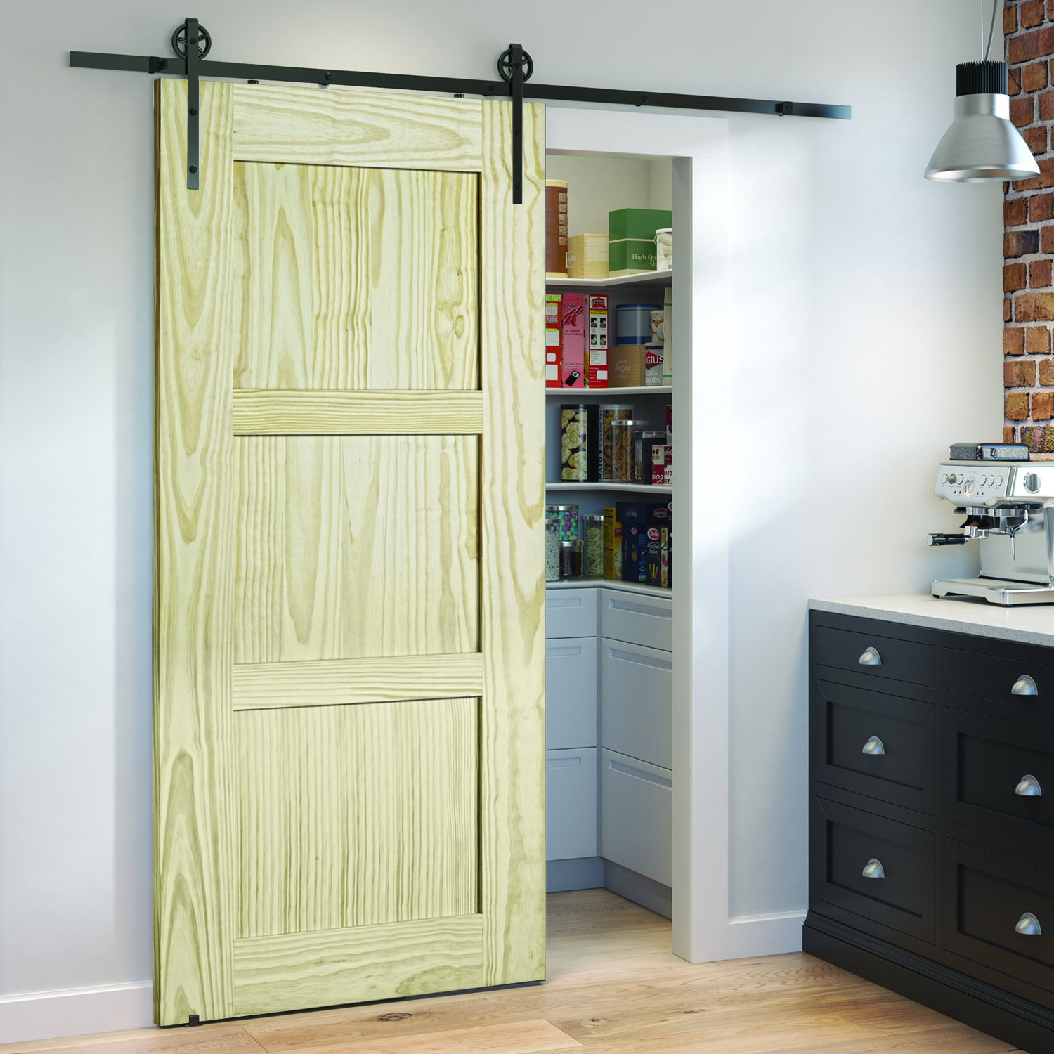 Renin Paneled Wood Shaker Barn Door | Wayfair
