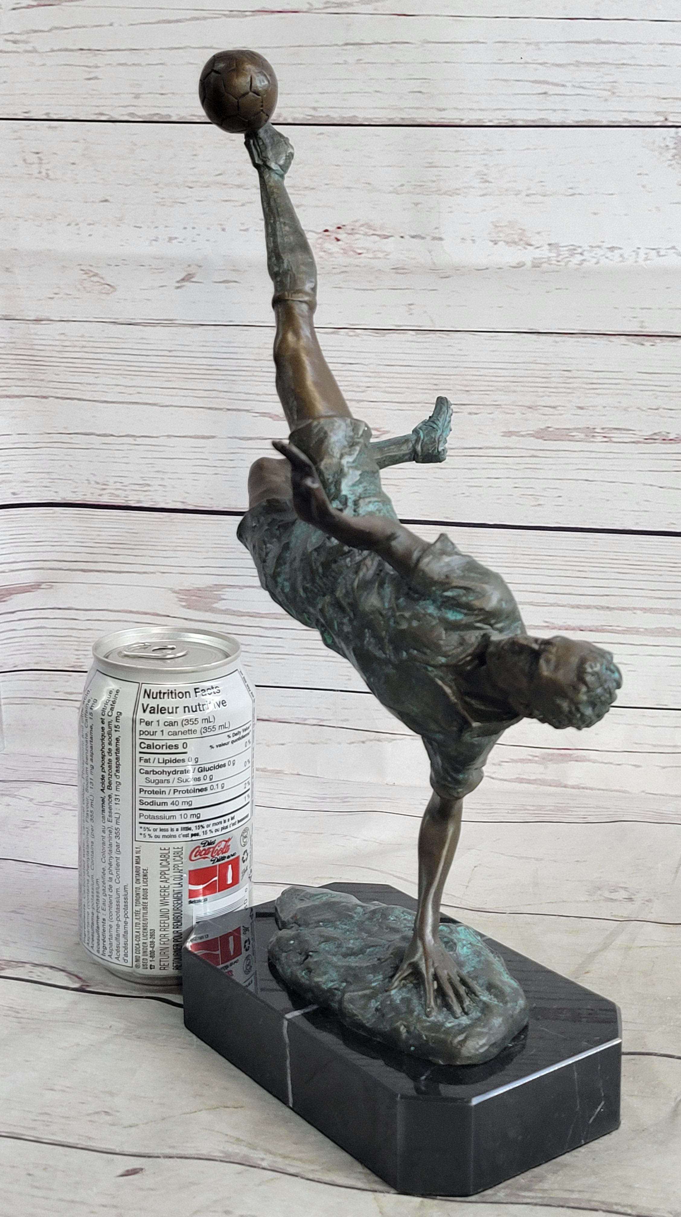 Canora Grey Tarrell Soccer Trick Shot Bronze Sculpture Statue Figure ...