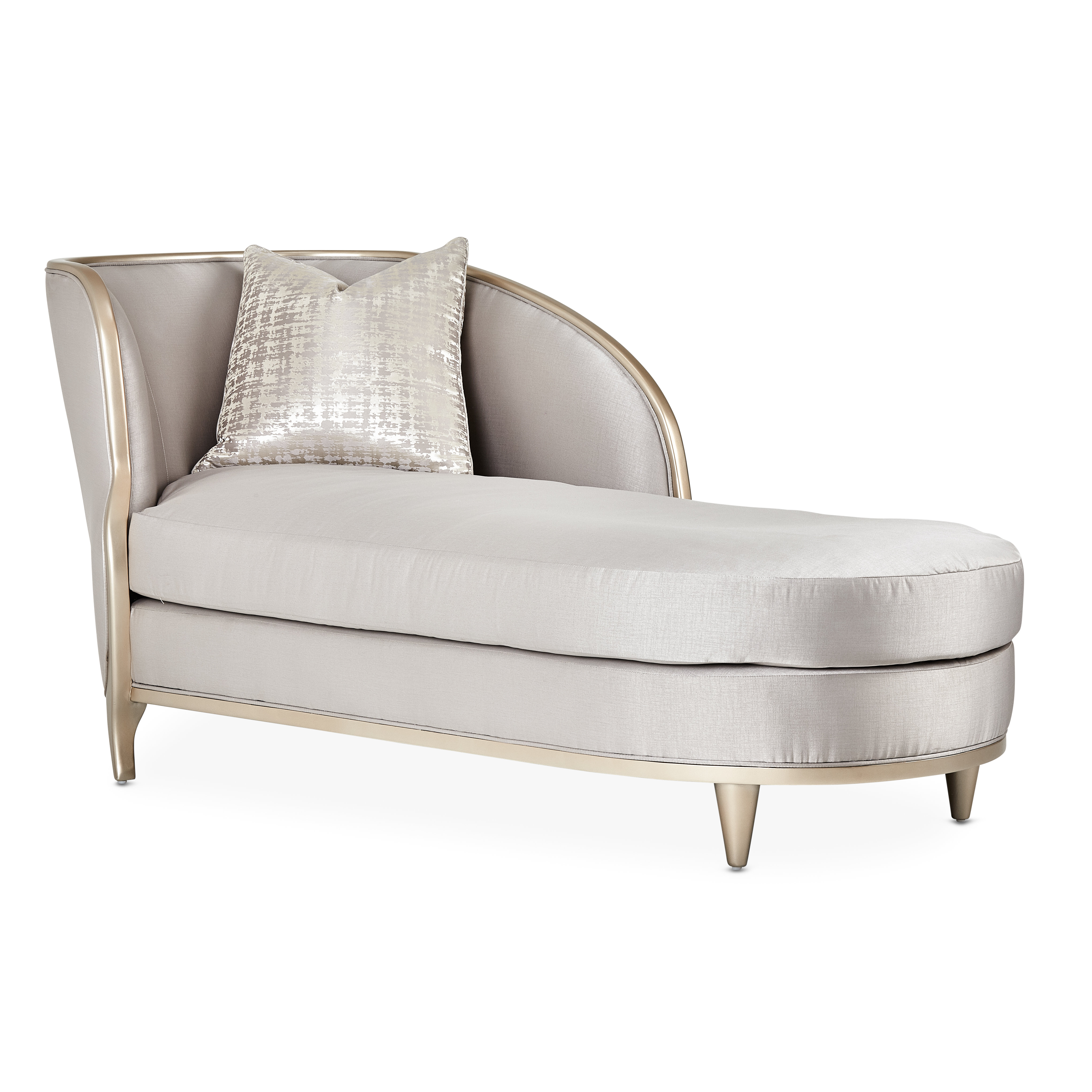 Michael Amini Malibu Crest Chaise - Truffle/chardonnay | Wayfair