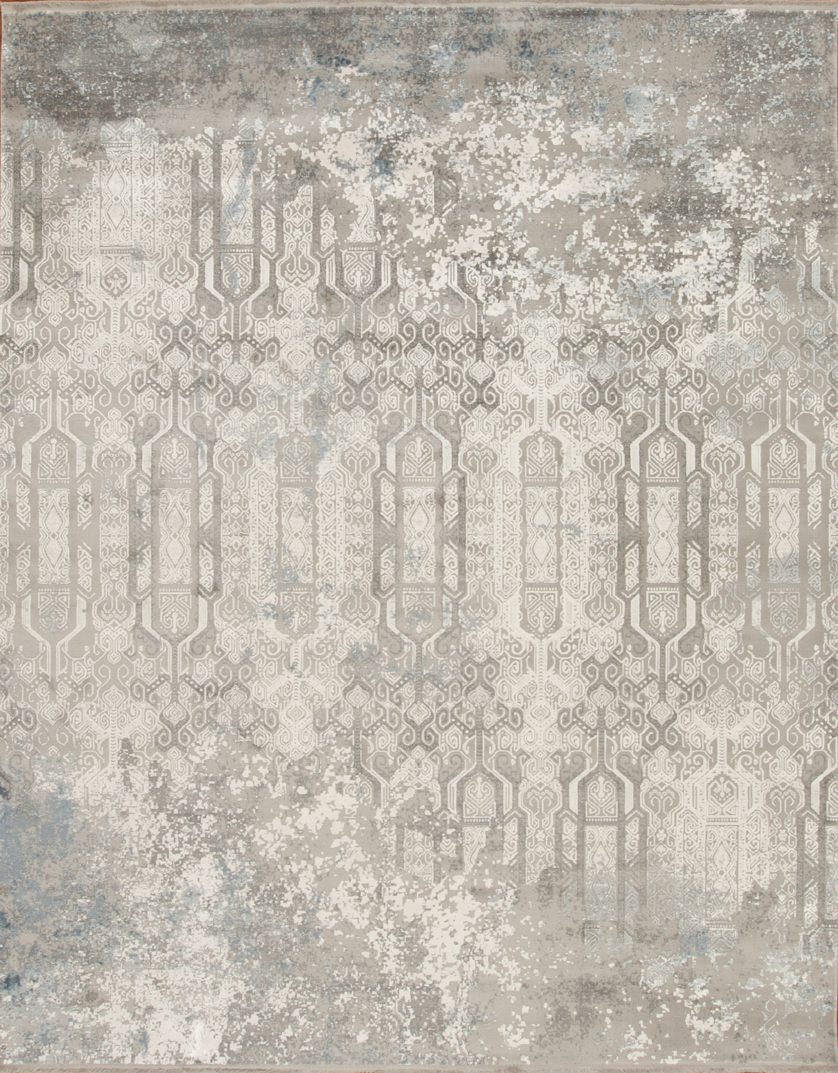 Samad Rugs Santorini Abstract Cream/Gray/Blue Area Rug | Perigold