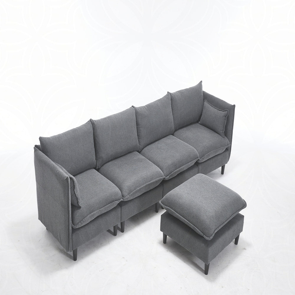 George Oliver Modular Sectional Sofa, L Shaped Couch Set for Living ...
