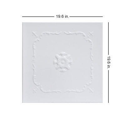 A La Maison Ceilings Bourbon Street 1.6 ft. x 1.6 ft. Polystyrene Glue ...