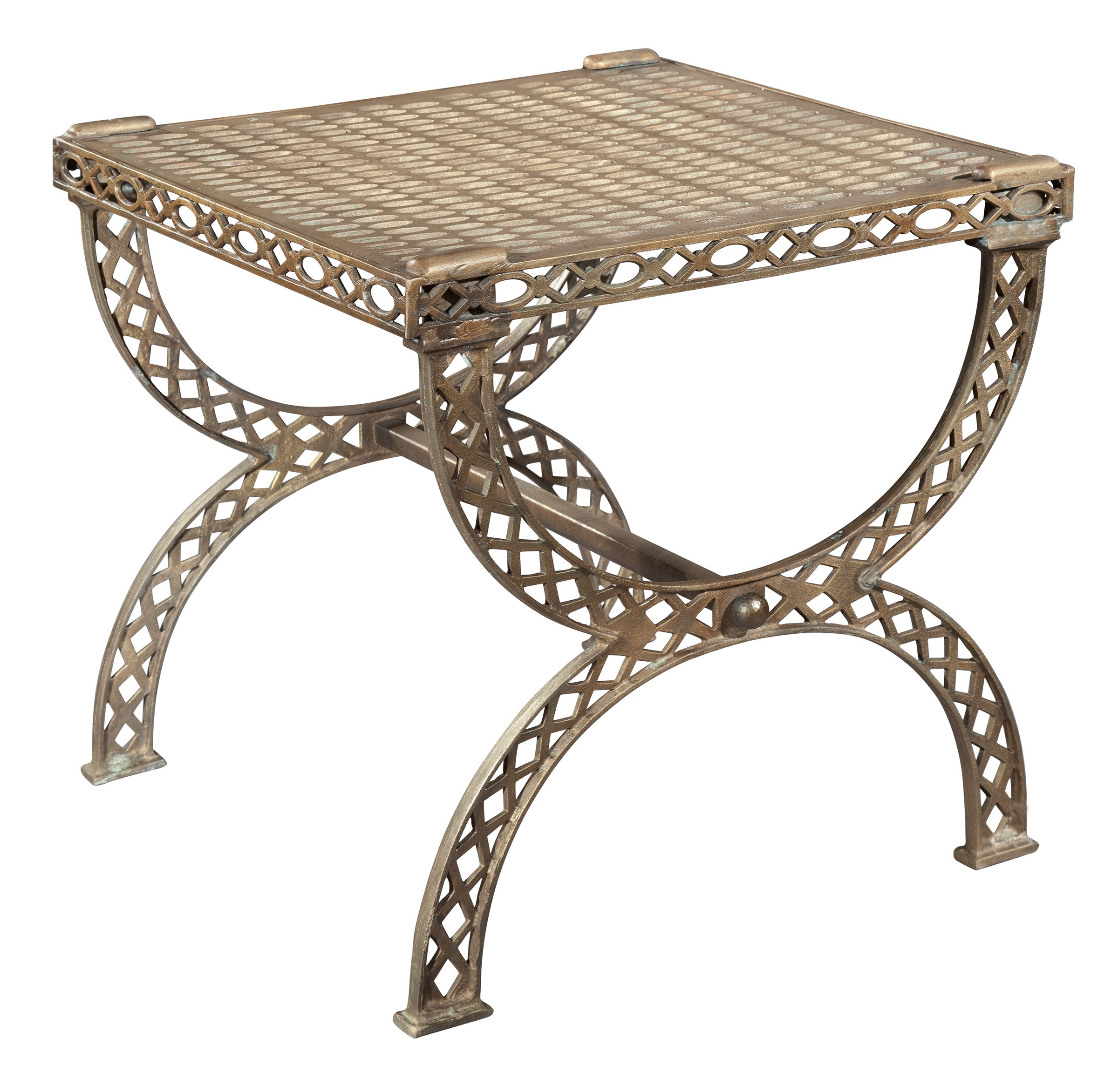 Hekman Accents Grate-Top X-Bench End Table | Perigold
