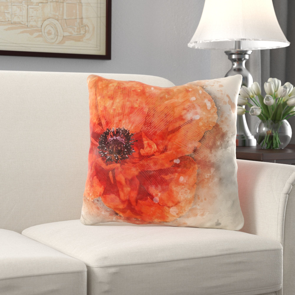 Rug Tycoon Poppy Poppy Throw Pillow | Wayfair